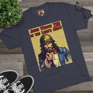 Jesus Wants You T-shirt Lord's Army Retro Uncle Sam Shirt Funny ...