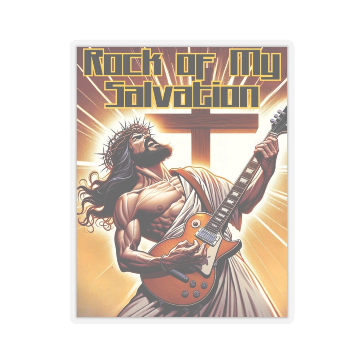 Jesus Rock of My Salvation Sticker Guitar Decal Instrument Case ...