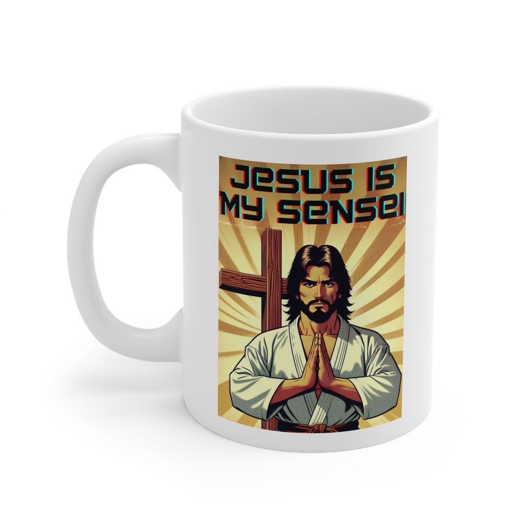 Funny Jesus Meme Mug Martial Arts Cup Christ MMA Meme Mug Funny Jiu ...