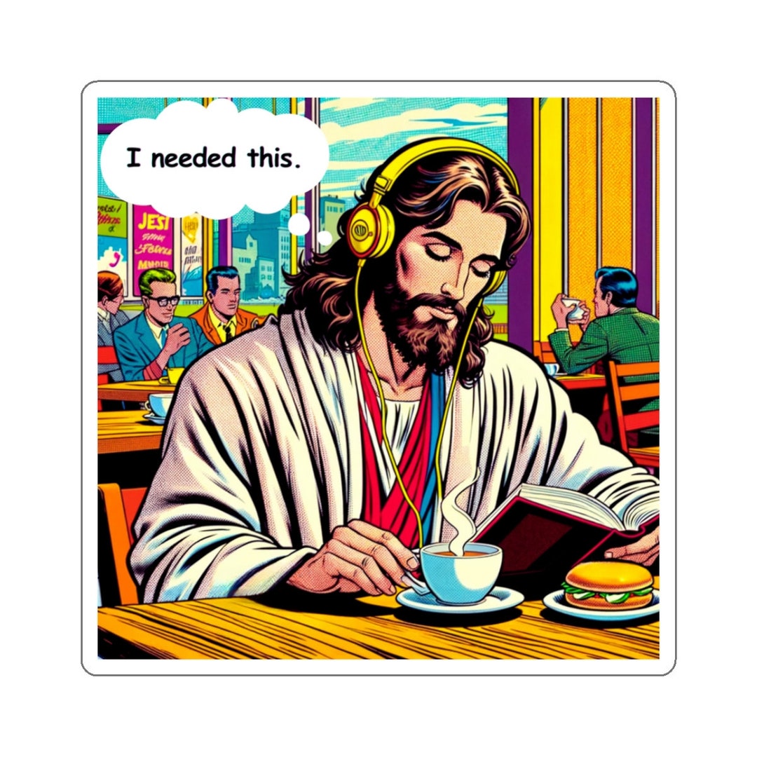 Funny Mental Health Jesus Sticker Introvert Life Menty-b Bottle Laptop ...
