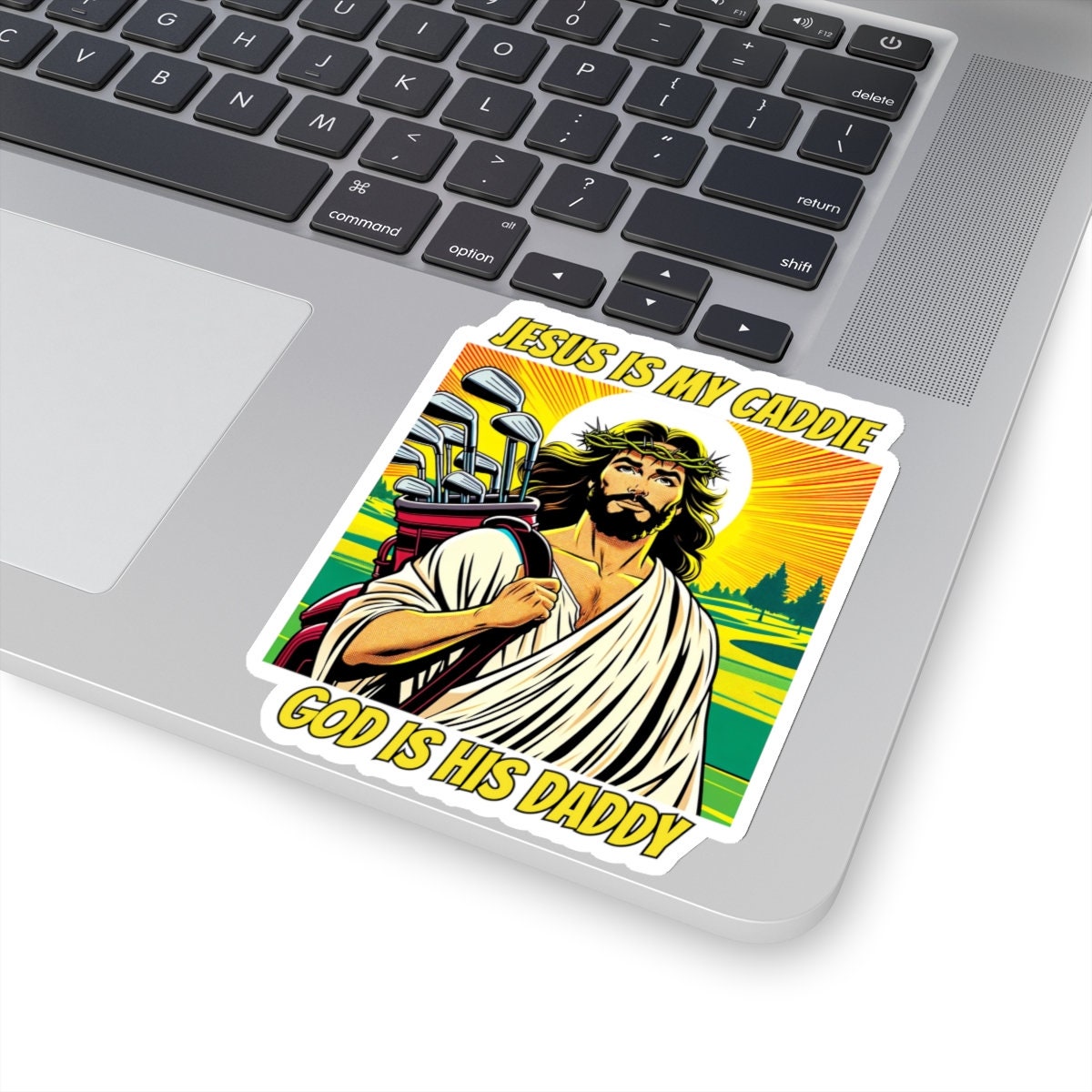 Christian Golf Meme Sticker Jesus is My Caddie God is His Daddy Decal ...