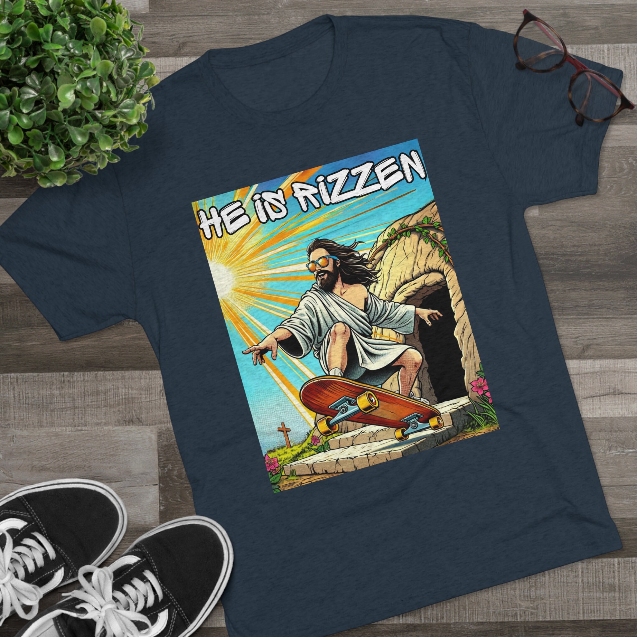 Funny He is Risen Meme T-shirt Easter Shirt He is Rizzin' Meme Shirt ...