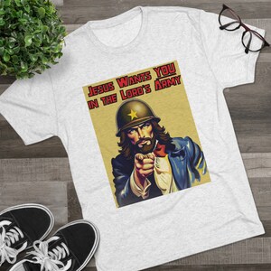 Jesus Wants You T-shirt Lord's Army Retro Uncle Sam Shirt Funny ...