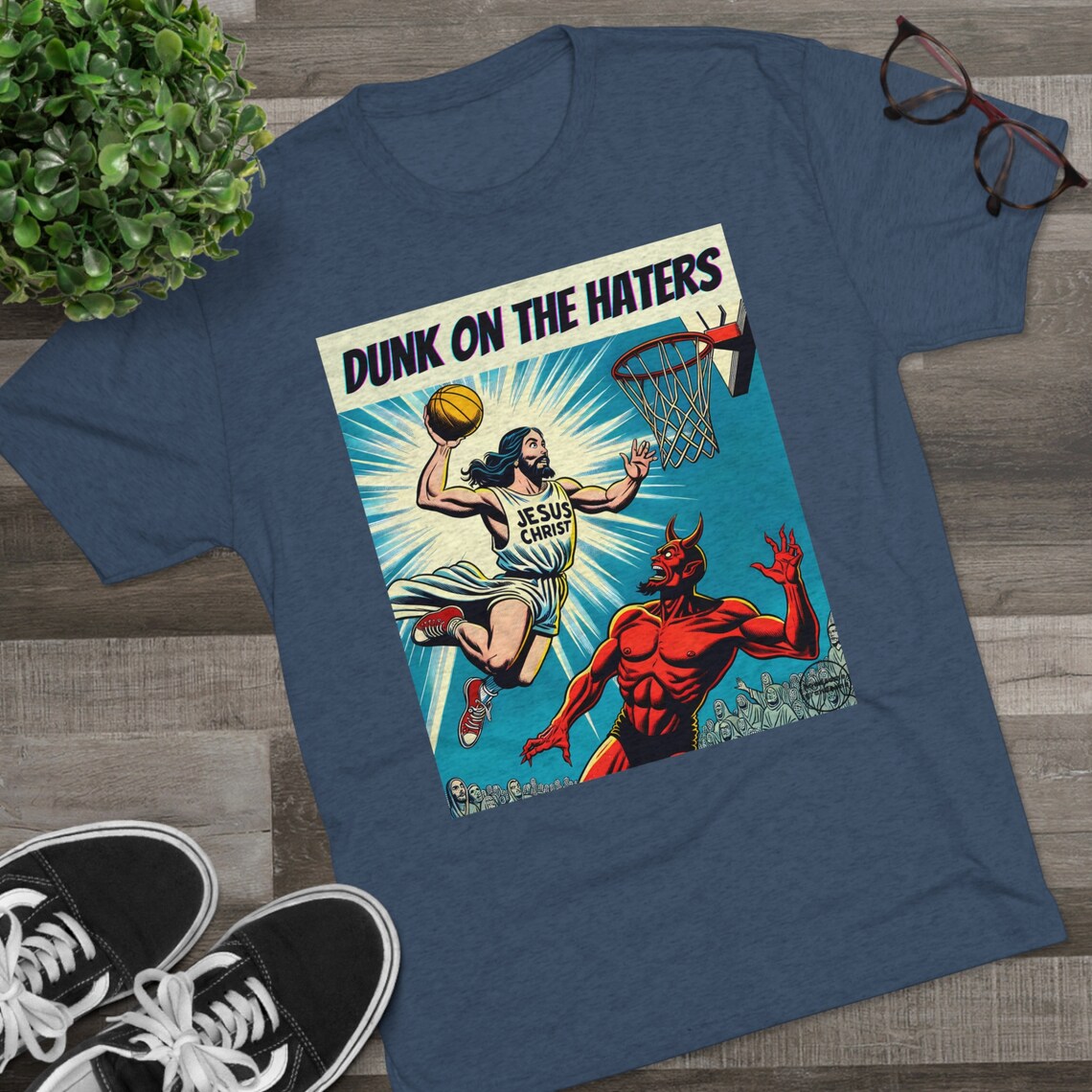 Jesus Dunk on the Haters T-shirt - Etsy