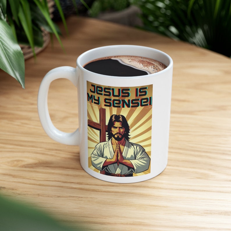Funny Jesus Meme Mug Martial Arts Cup Christ MMA Meme Mug Funny Jiu ...