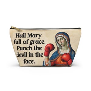 Hail Mary Punch the Devil in the Face Rosary Chapel Veil Bag Catholic ...