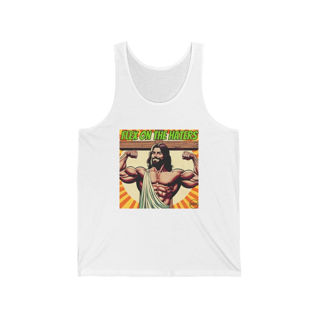 Flex on the Haters Jesus Gym Tank Christ the Ultimate Deadlifter ...