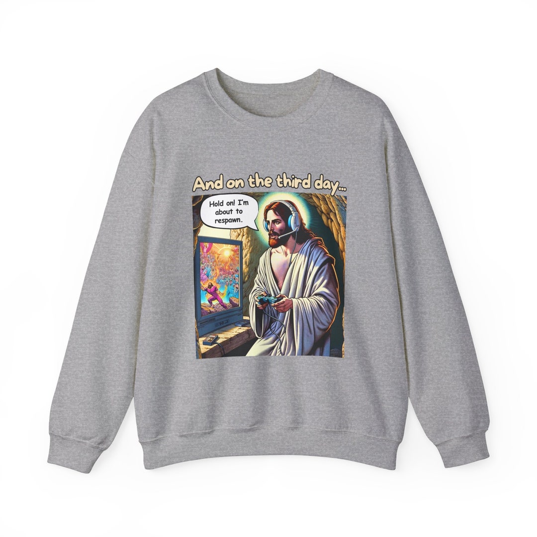 Funny Jesus is Risen Video Game Sweatshirt Call of Duty He is Rizzen ...