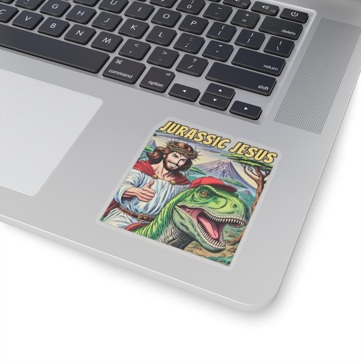 Jurassic Jesus Sticker Christ Riding a T-rex Funny Dinosaur Jesus Decal ...