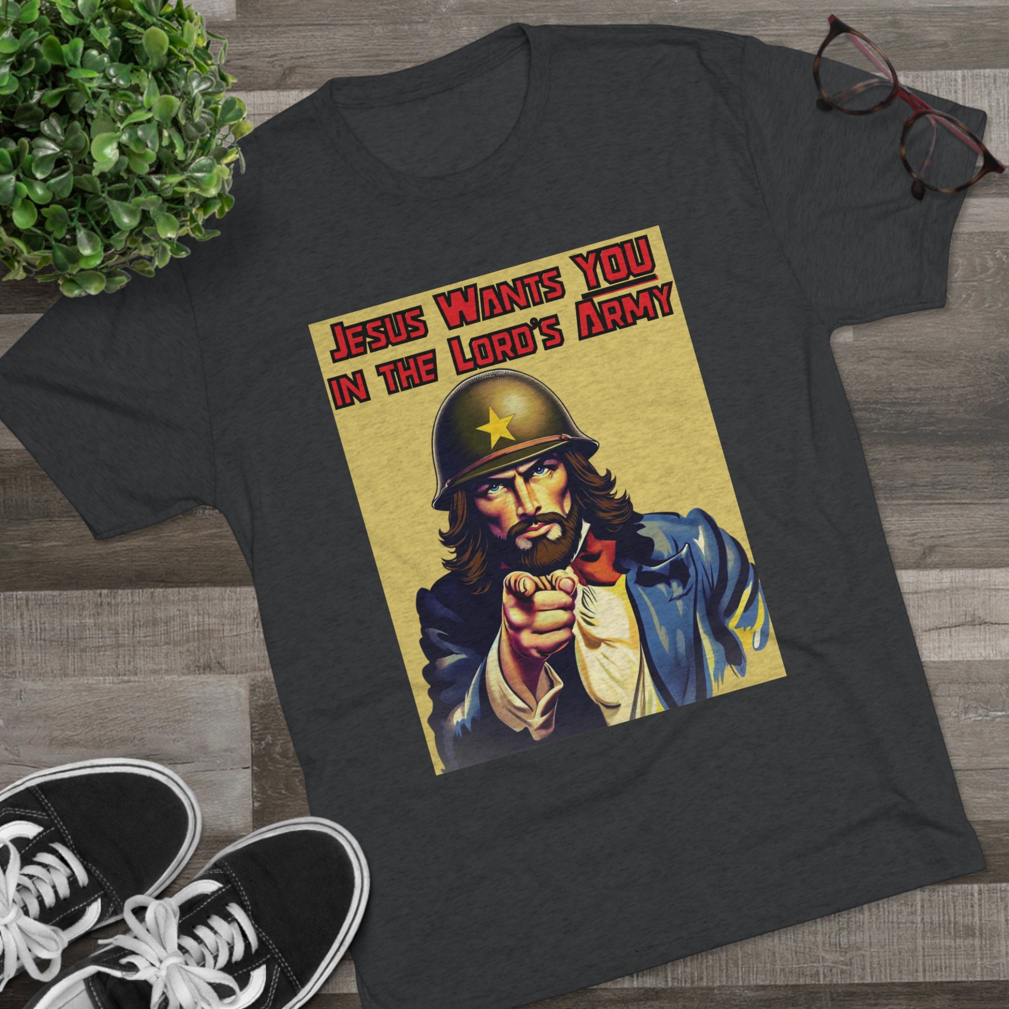 Jesus Wants You T-shirt Lord's Army Retro Uncle Sam Shirt Funny ...