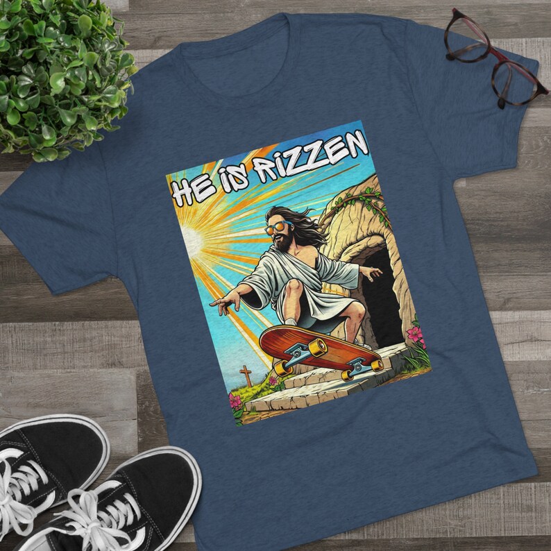 Funny He is Risen Meme T-shirt Easter Shirt He is Rizzin' Meme Shirt ...