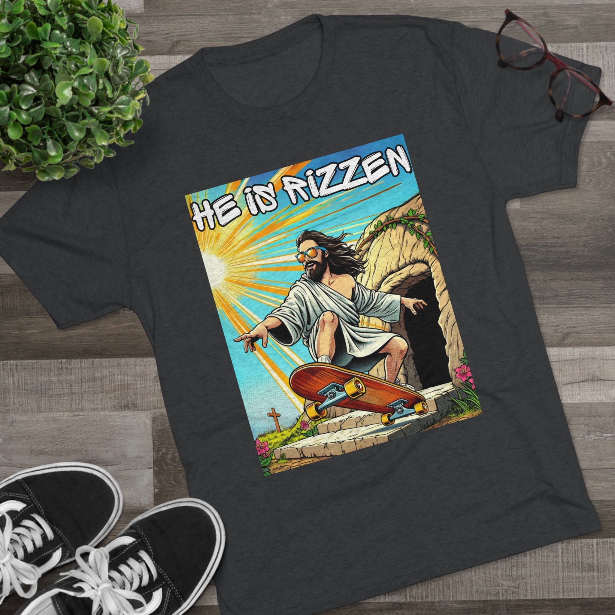 Funny He is Risen Meme T-shirt Easter Shirt He is Rizzin' Meme Shirt ...