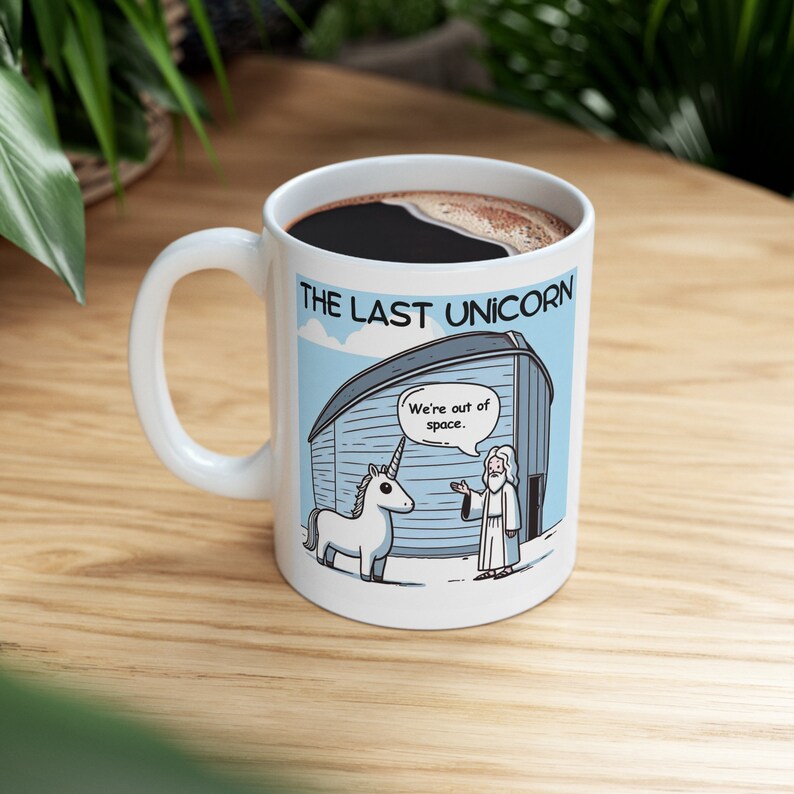 Funny Unicorn Mug Noah's Ark Bible Meme Christian Humor Coffee Animal ...