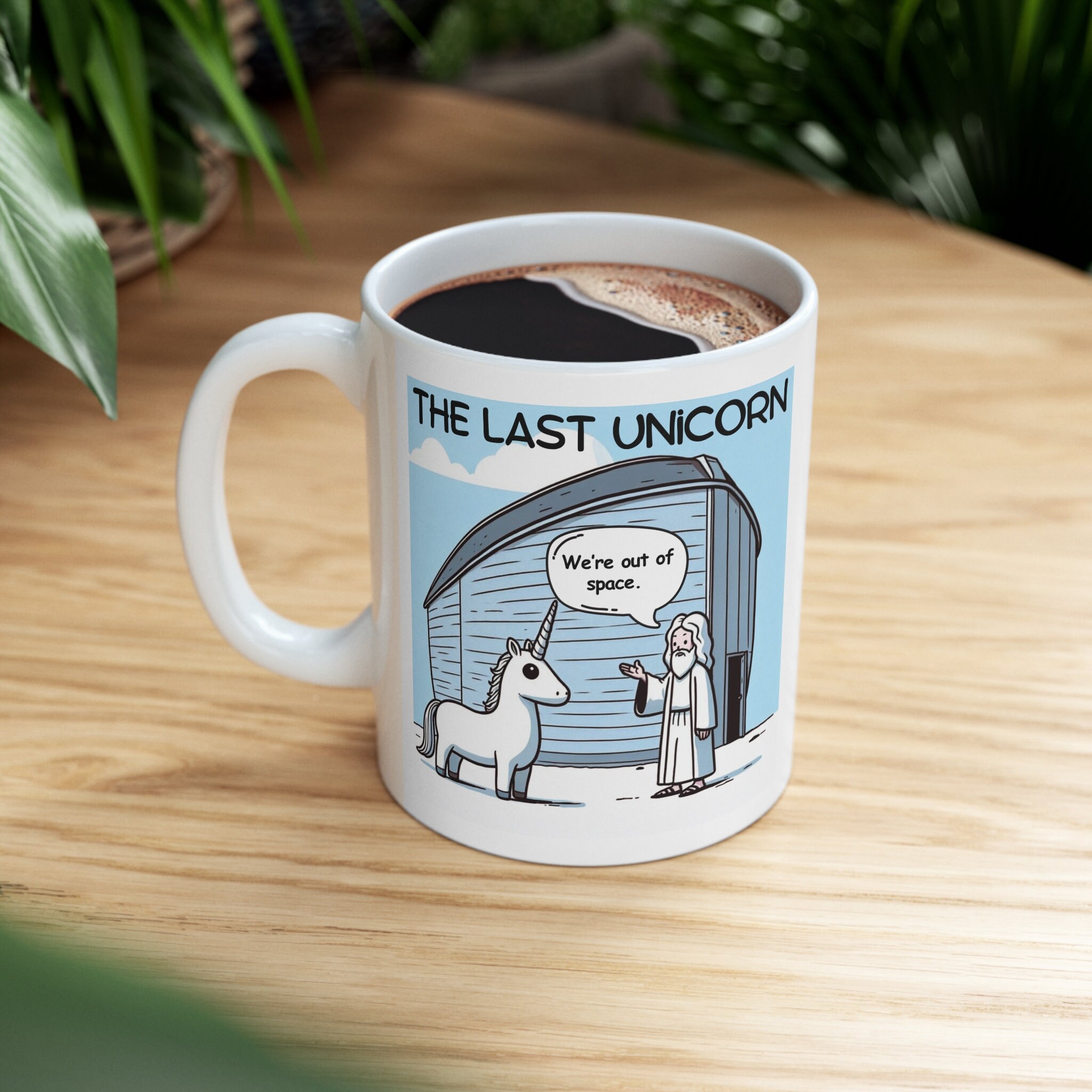 Funny Unicorn Mug Noah's Ark Bible Meme Christian Humor Coffee Animal ...