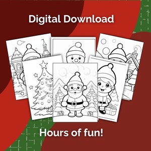 Festive Fun: 50 Printable Christmas Coloring Pages for Kids - Etsy