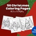 Festive Fun: 50 Printable Christmas Coloring Pages for Kids - Etsy