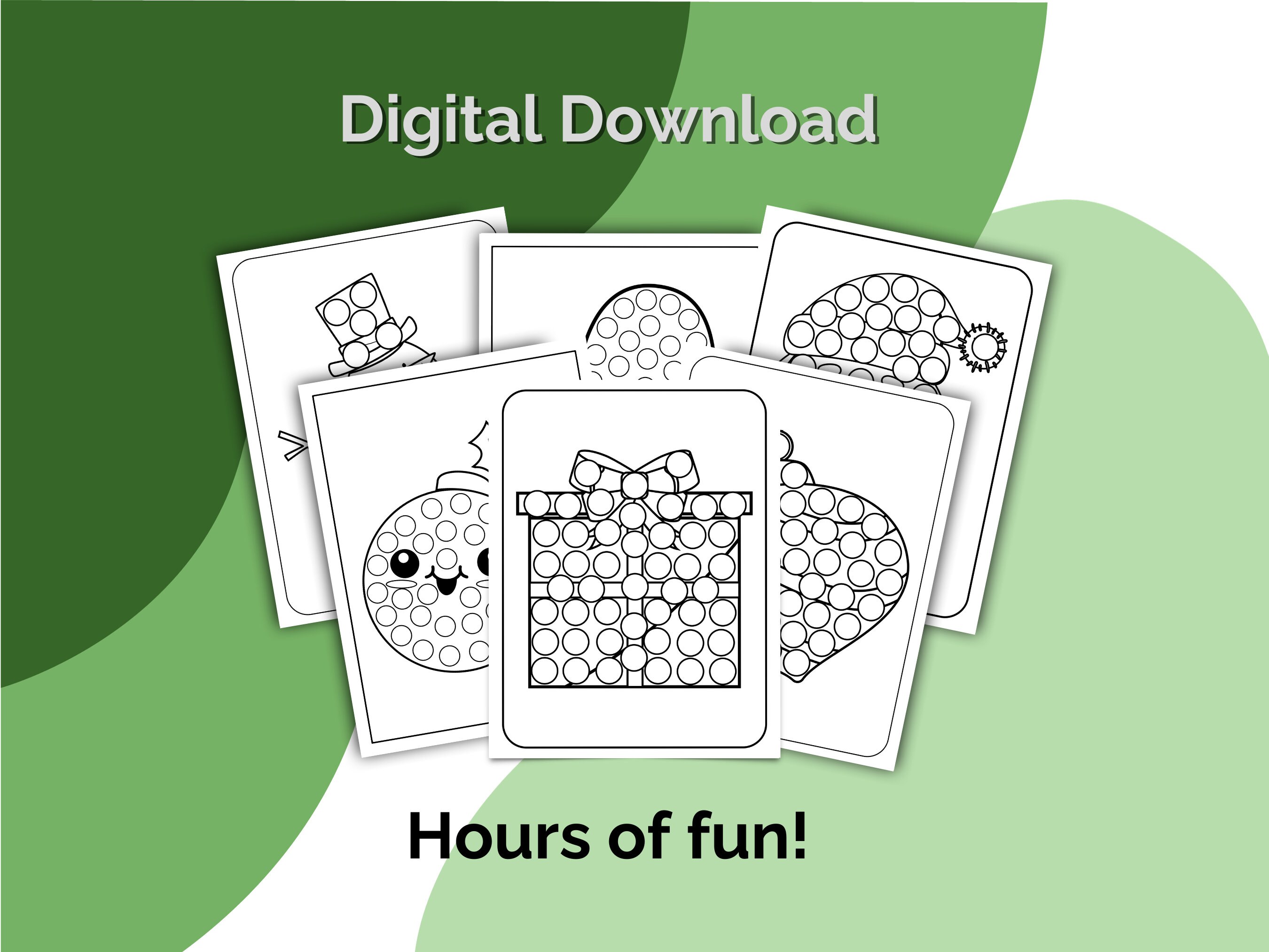 50 Christmas Dot Marker Coloring Pages for Toddlers (printable PDF ...
