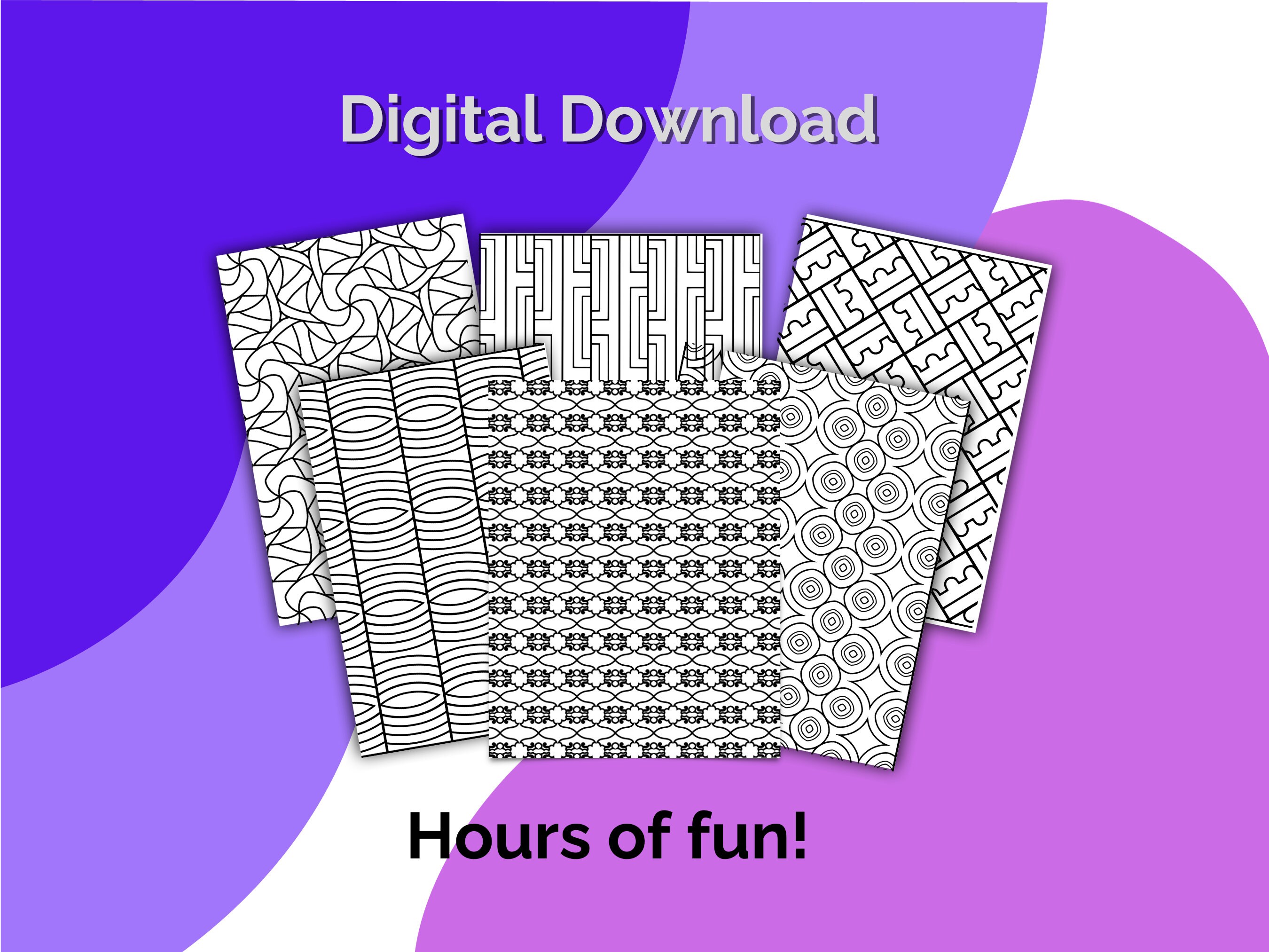 100 Geometric Pattern Coloring Pages: Stress Relief for Adults & Teens ...