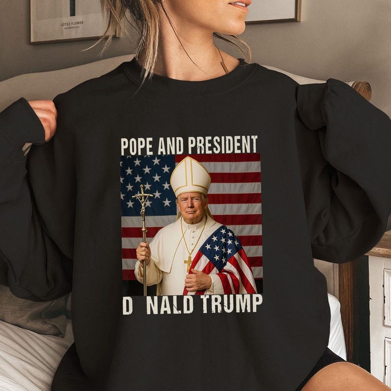 Funny Trump and Pope PNG, Catholic Political Humor Clipart, Donald ...