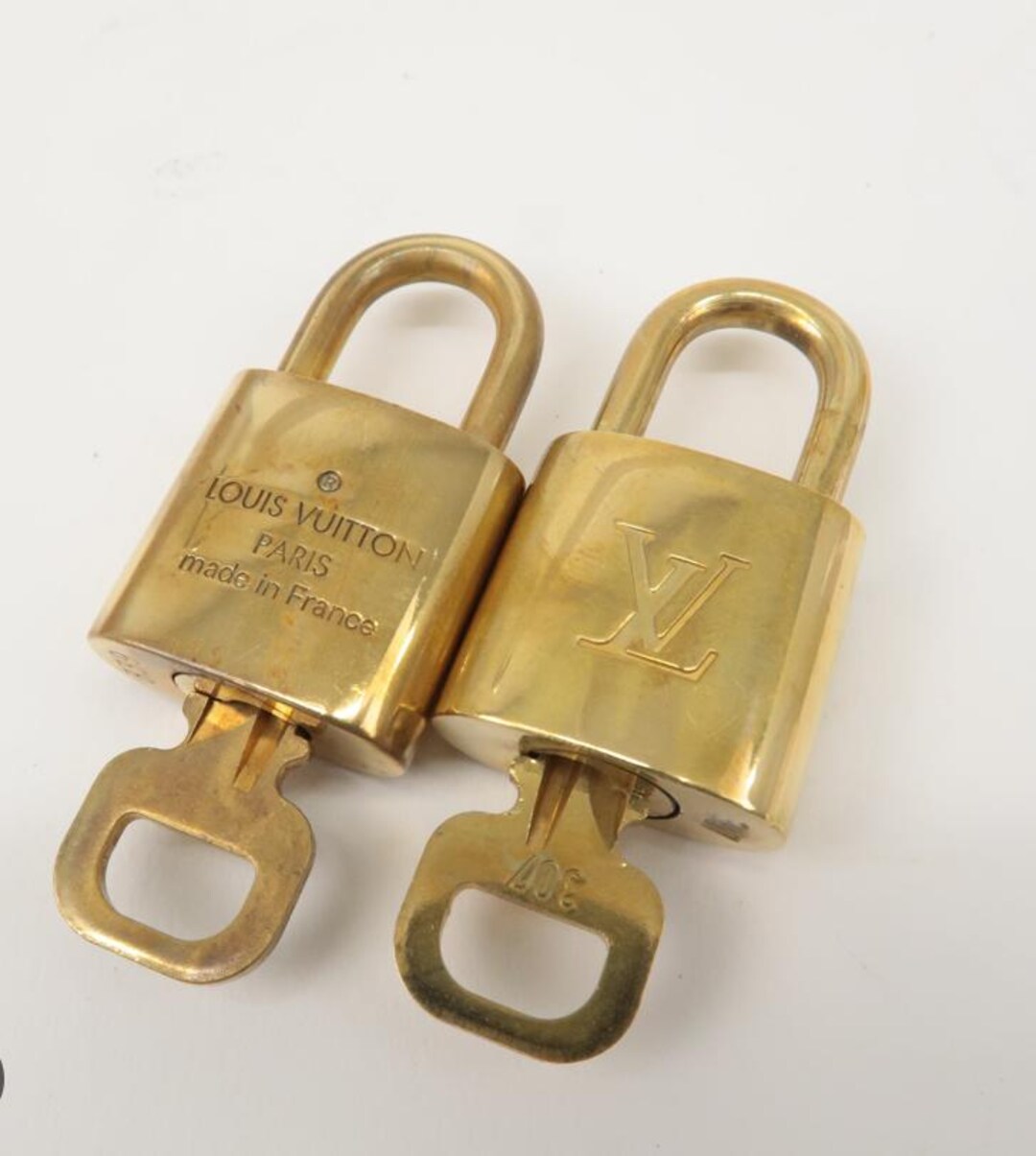 Authentic Louis Vuitton Brass Bag Lock & Key - Etsy
