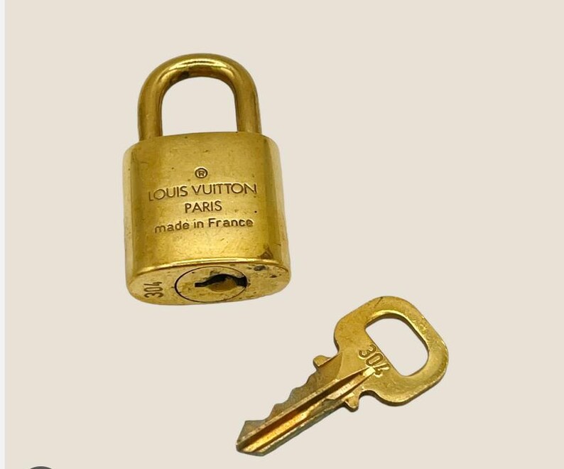 Authentic Louis Vuitton Brass Bag Lock & Key - Etsy