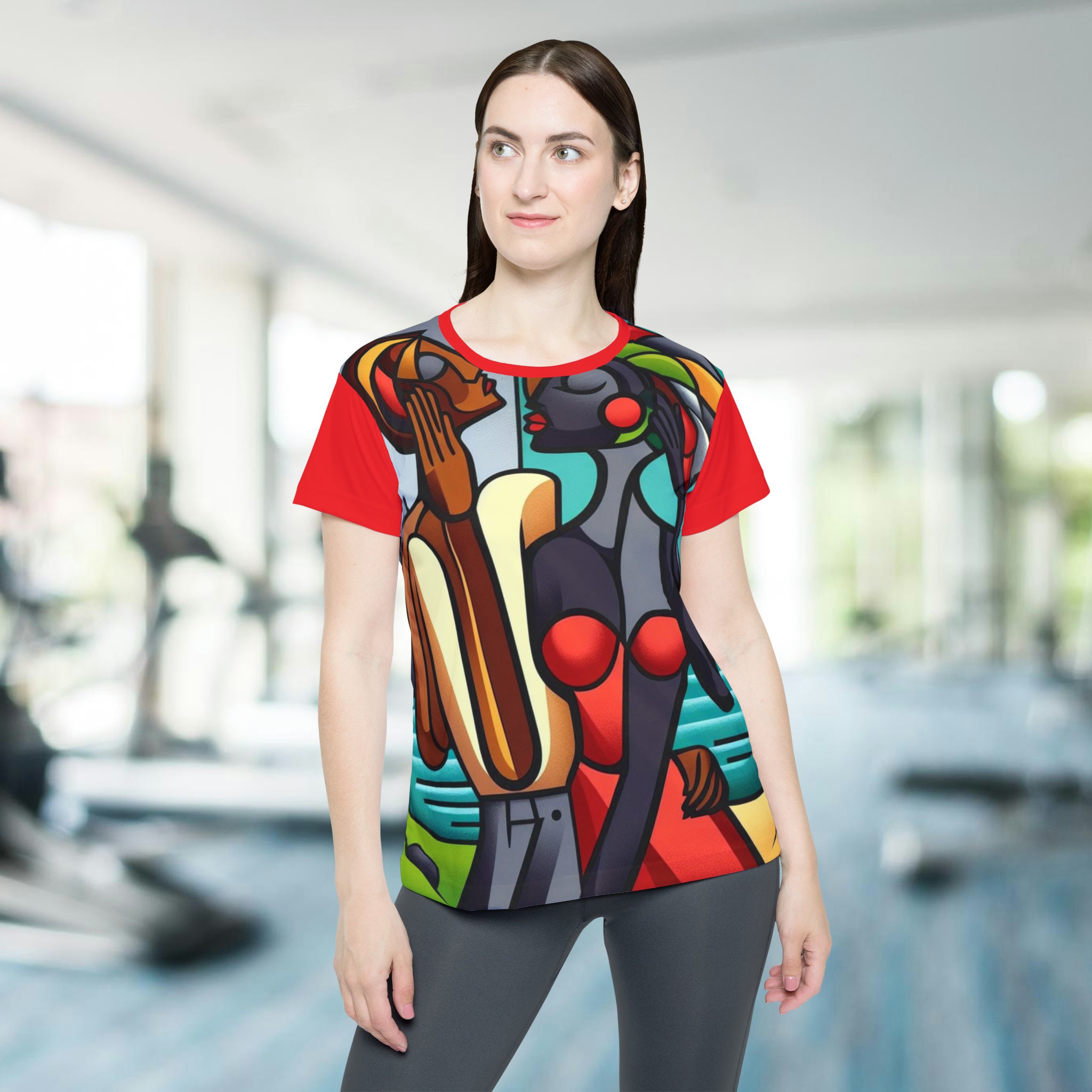 Gym Clothing Cubism Style Athletics Running Sports T-shirt - Etsy