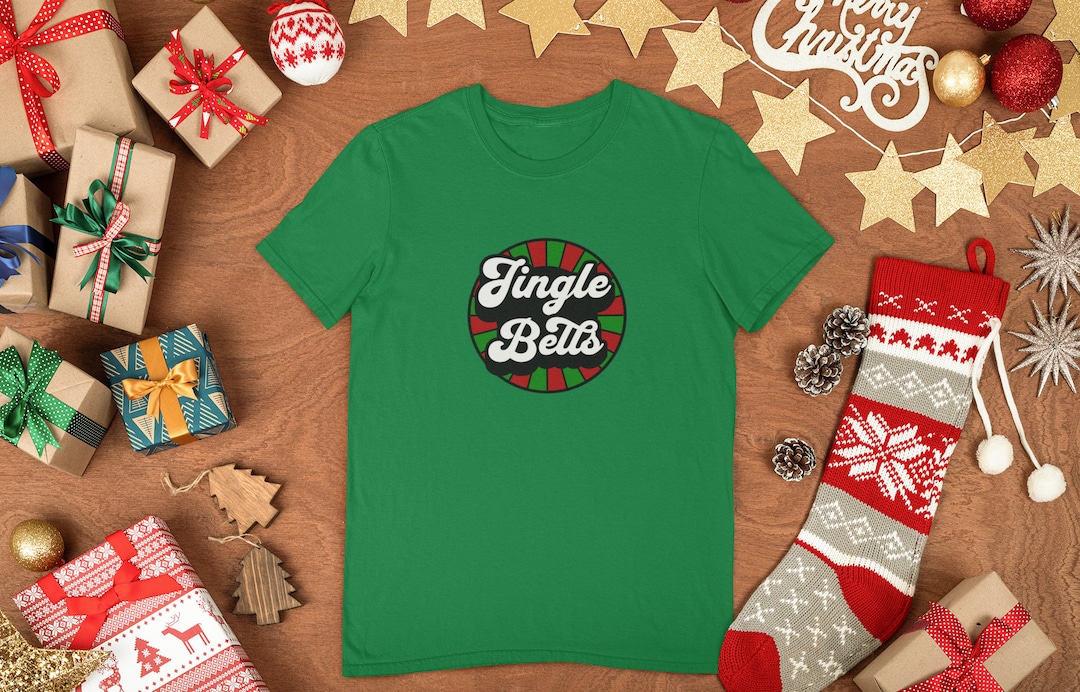 Jingle Bells Tshirt Graphic Christmas Tee Trendy Party Etsy