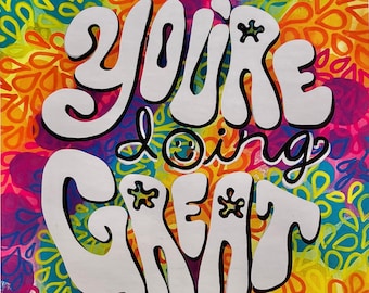 A4 Motivational Illustration Quote Art Print Pressure You're Doing ...
