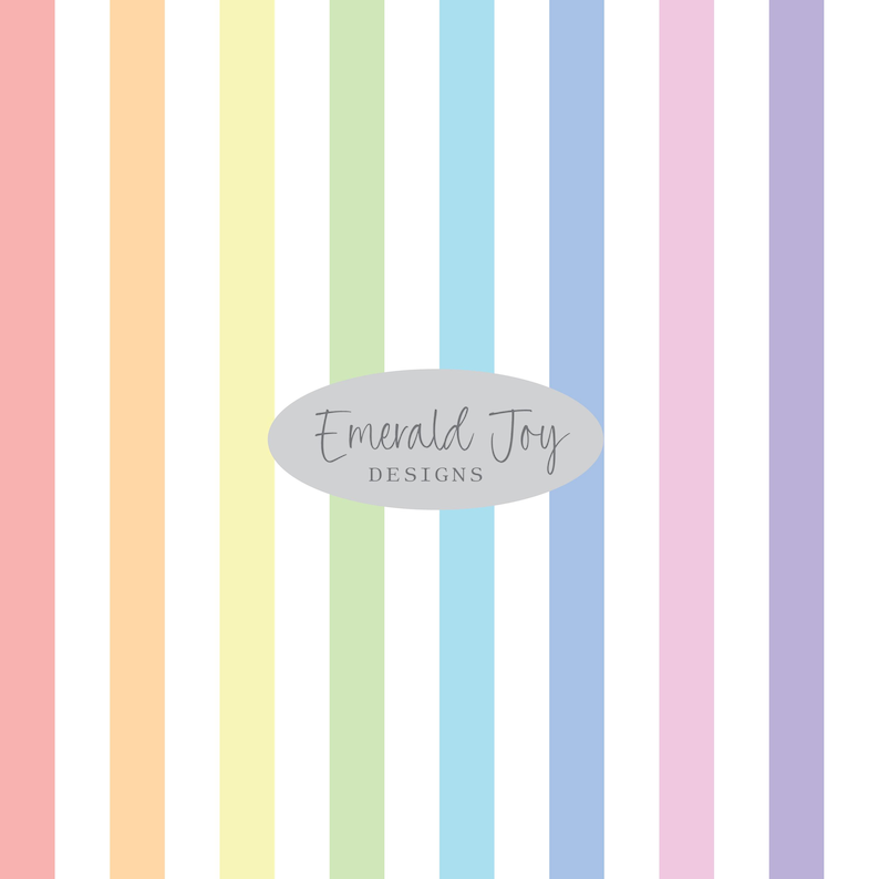 Pastel Spring Easter Stripes Seamless Repeat Pattern, Rainbow Vertical ...