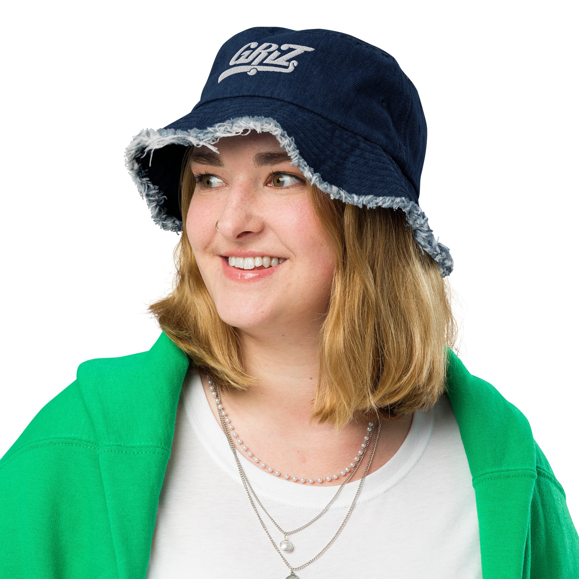 Griz Denim Bucket Hat / Griz Bucket Hat / Griz Festival Hat / Edm ...