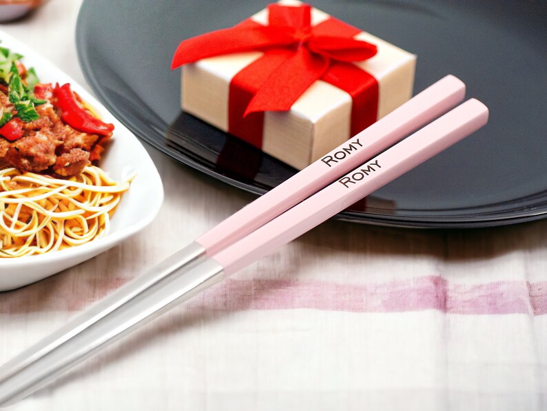 Personalized Chopsticks Gift Set Custom Engraved Stainless - Etsy