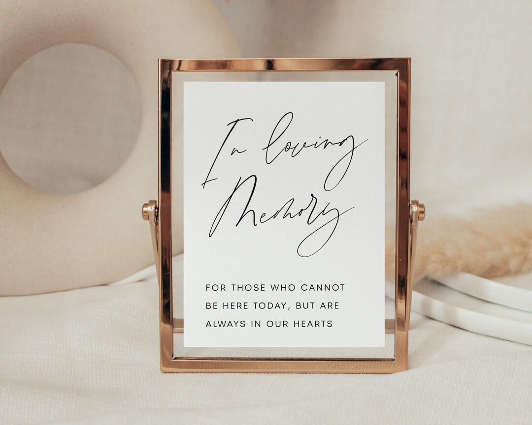 Simple Script in Loving Memory Sign Template Printable Wedding - Etsy