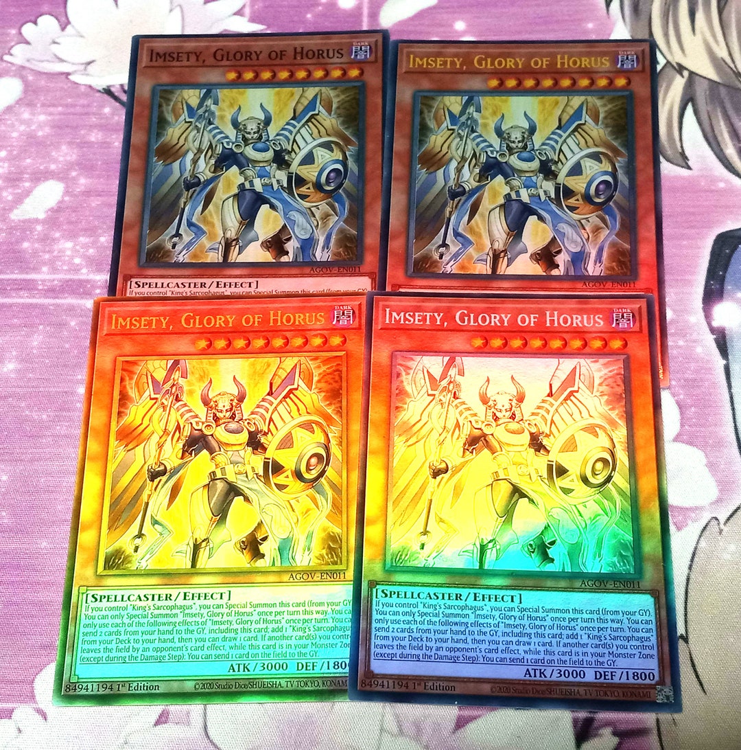 Proxy Imsety, Glory of Horus AGOV-EN011 Super Ultra Gold Ghost Orica Yugioh - Etsy
