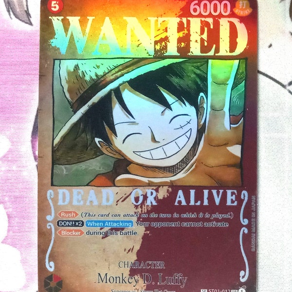 One Piece Wanted Cards - Etsy