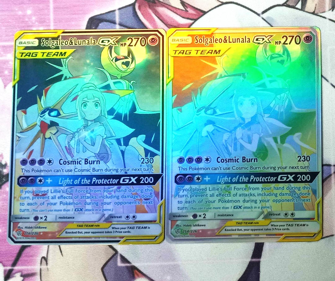Solgaleo & Lunala GX (full Art) - SM - Cosmic Eclipse 216/236 254/236 ...