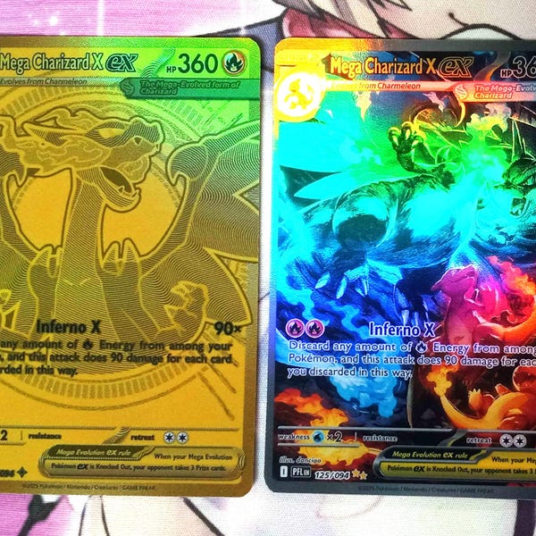 Gold Charizard Cards - Etsy