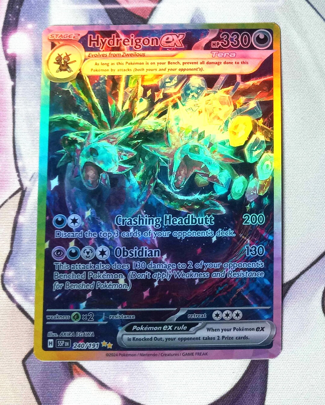 Hydreigon EX Tera Alt Art 240/191 Surging Sparks Proxy Pokemon TCG - Etsy
