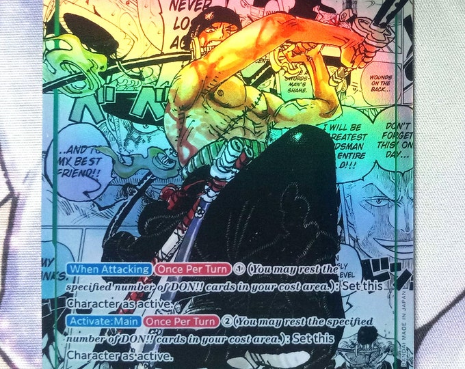 Custom Golden Metal Zoro Leader Card OP01-001L One Piece TCG - Etsy