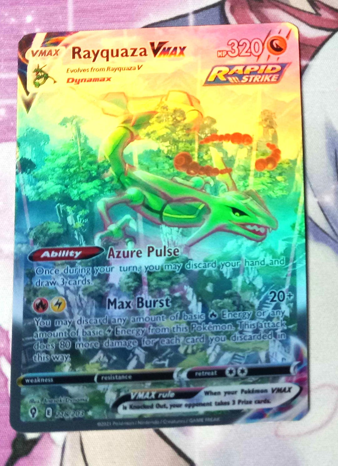 Rayquaza VMAX Alt Art 218/203 Pokemon TCG Evolving Skies - Etsy