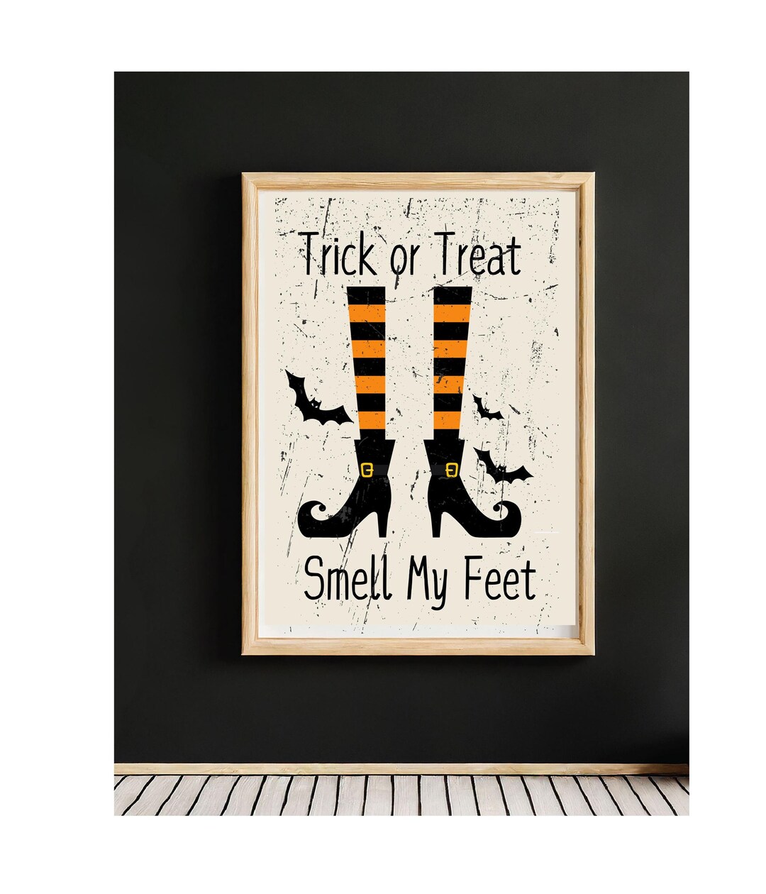 Trick or Treat Smell My Feet Witch Boot Printable, Fun Halloween Wall ...