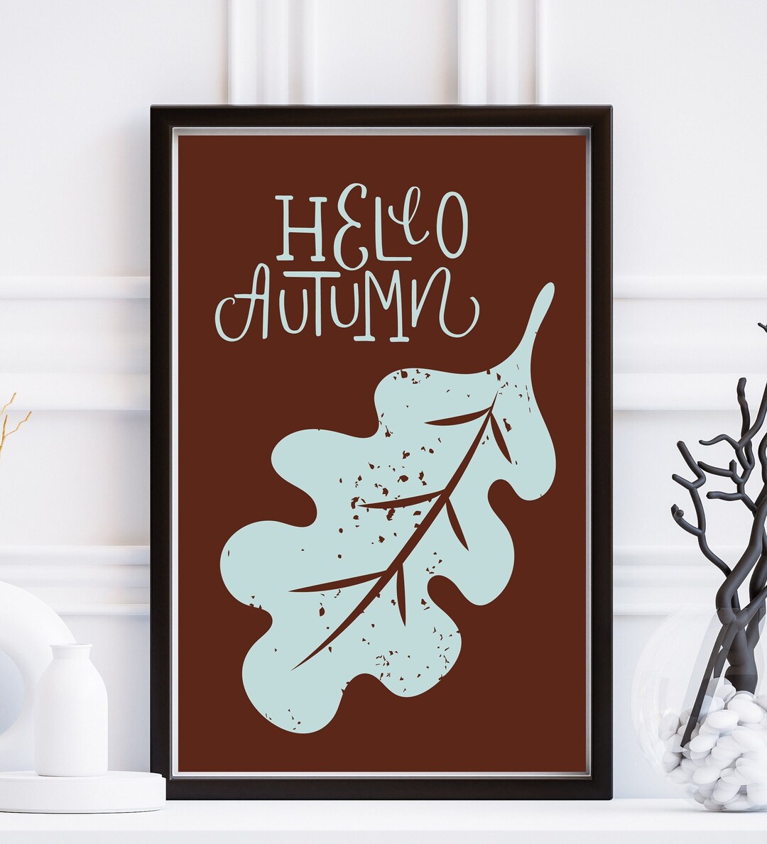 Autum Hello Digital, Printable 1 Print, Fall Wall Art, Autum Decor ...