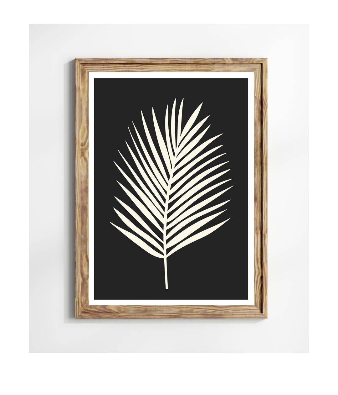 Minimalist Black and White Fern Print, Botanical Wall Art, Monochrome ...