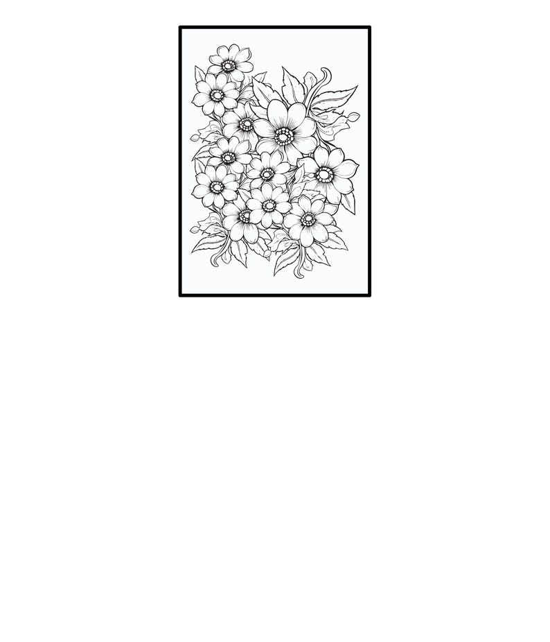 Floral Adult Coloring Pages, Printable Pages, Relaxing, Stress Relief ...