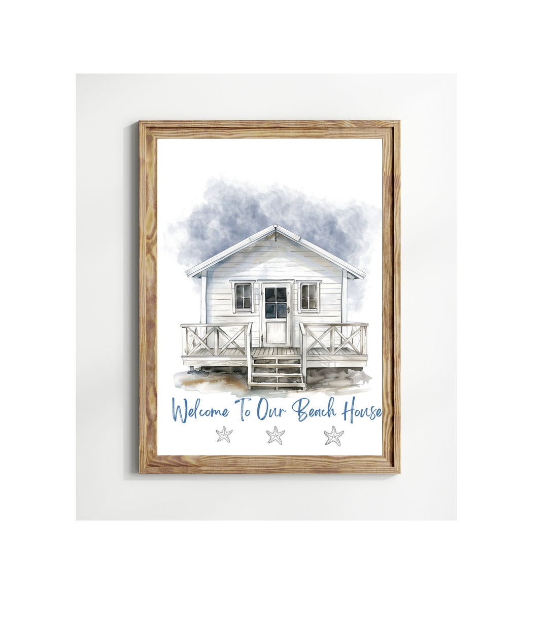 Modern Beach House Digital Print, Welcome to Our Beach House Print ...