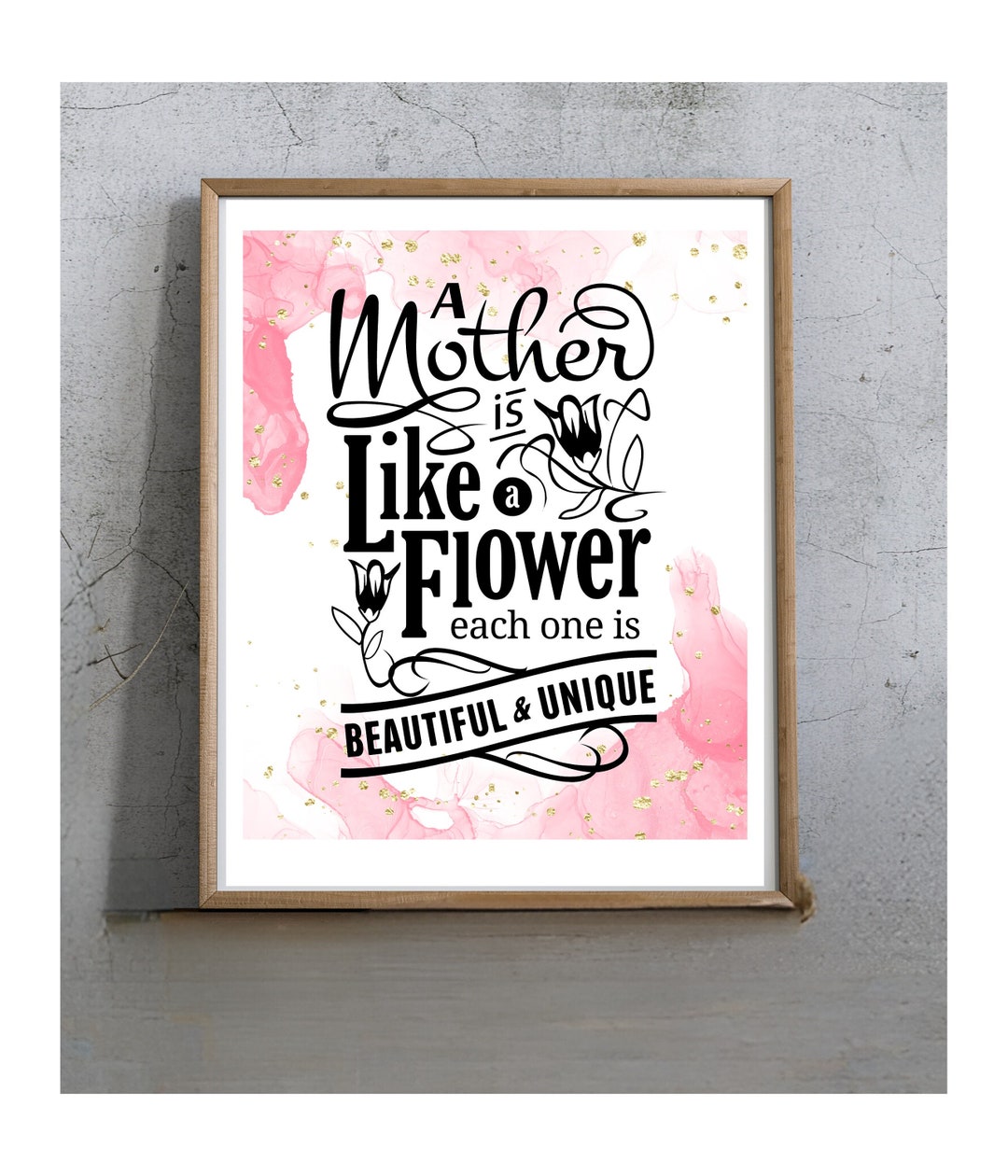 Mothers Day Bloom Digital Print, Celebrate Mom With Love,inspirational ...