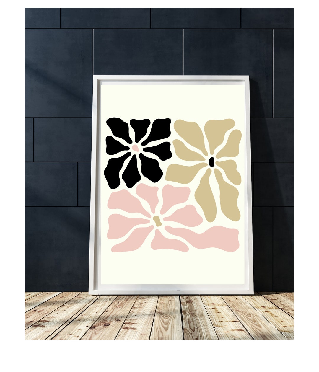 Abstract Modern Flower Digital Art, Printable Botanical Abstract Art ...