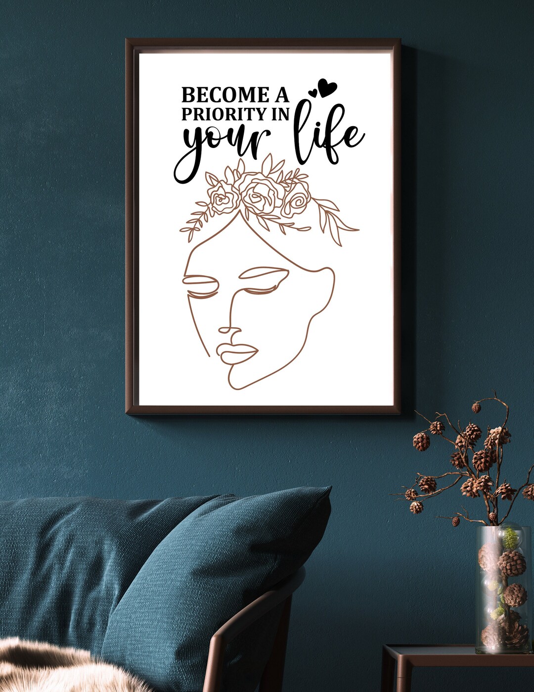 Inspirational Quote Digital Print, Become A Priority in Your Life ...