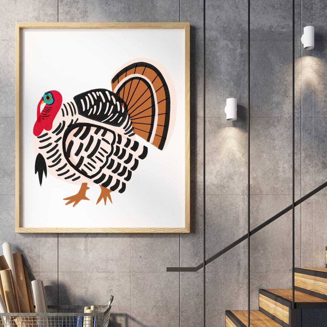 Thanksgiving Turkey Digital Download, Thanksgiving Bird, Turkey Wall ...