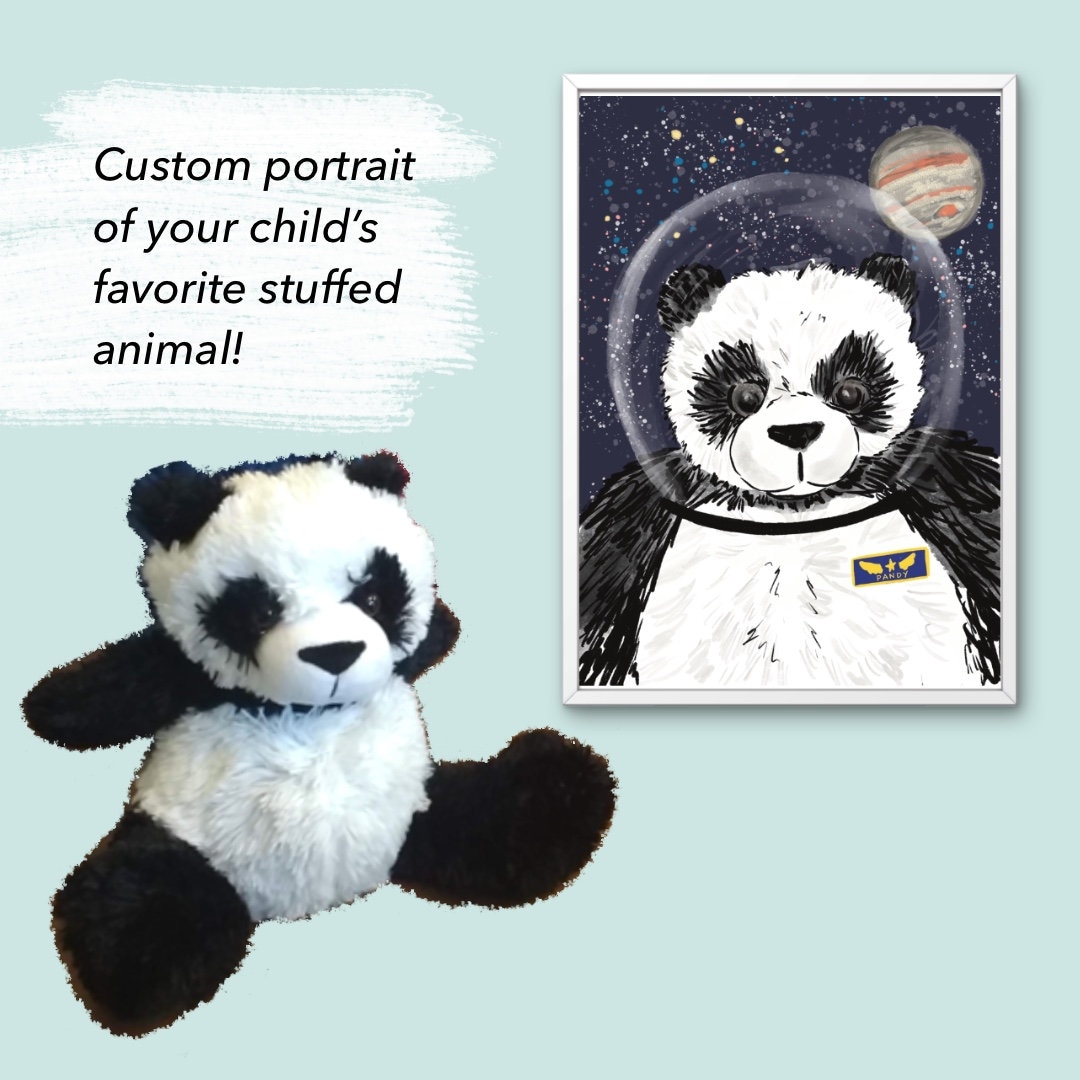 Custom Stuffed Animal Portraits, Custom Illustration for Kids Room ...