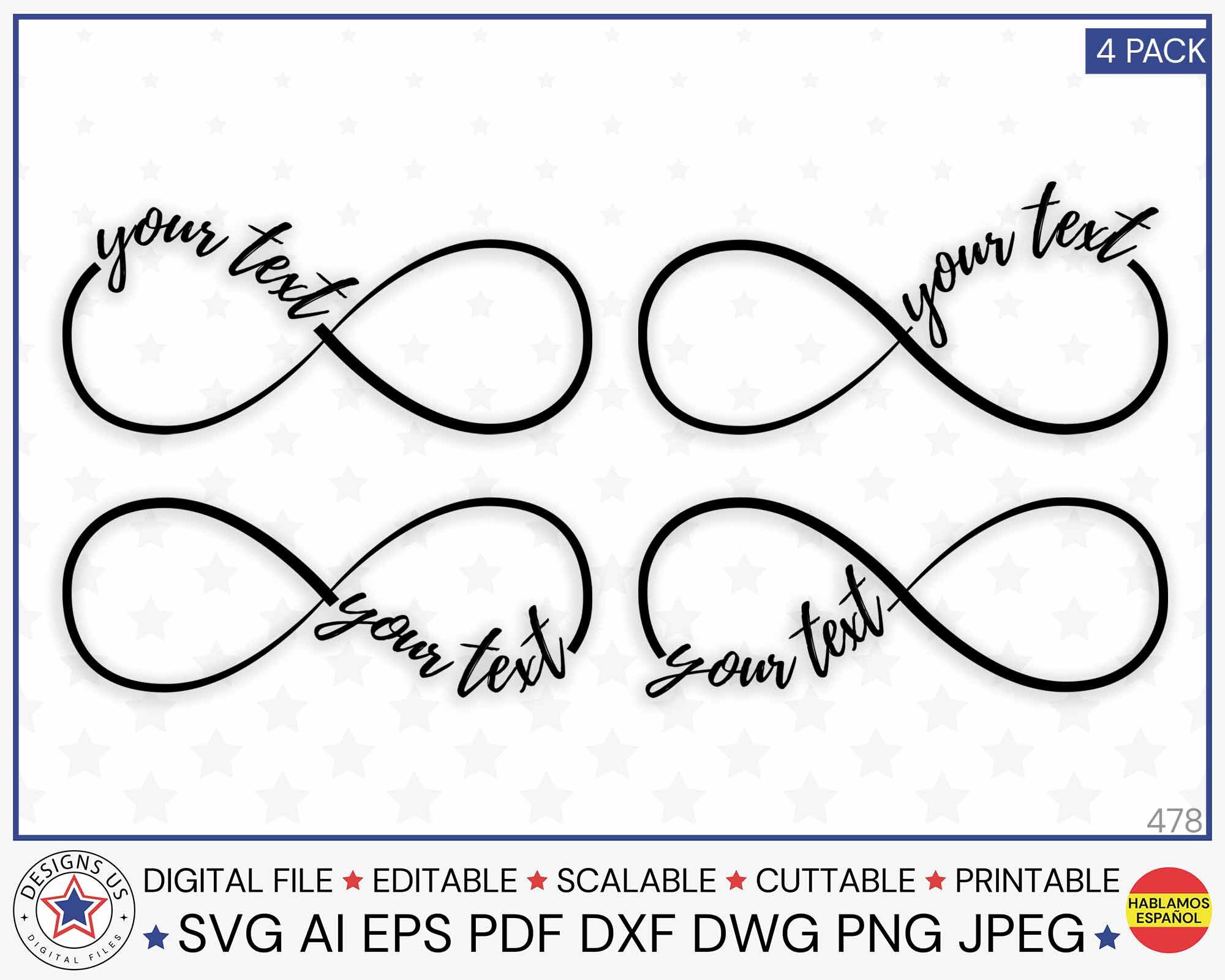 4 INFINITY Sign MONOGRAM SVG Infinity Svg Infinity Symbol Svg Family ...